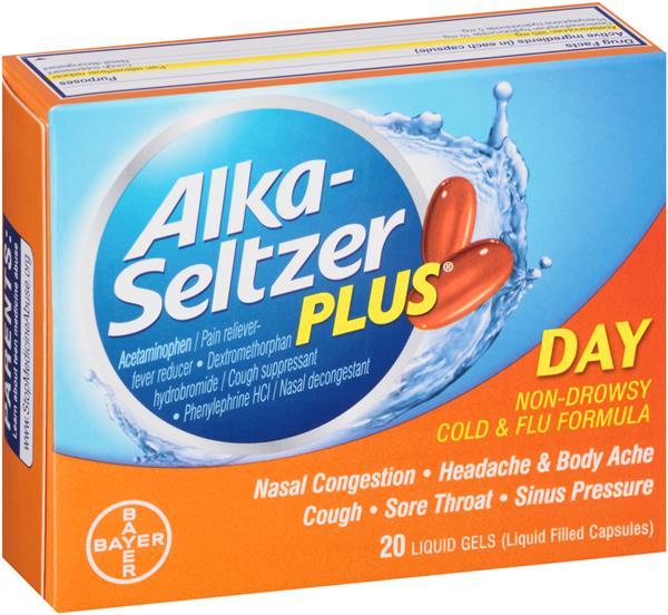 Alka-Seltzer Plus Day Non-Drowsy Cold Formula (Generic Phenylephrine ...